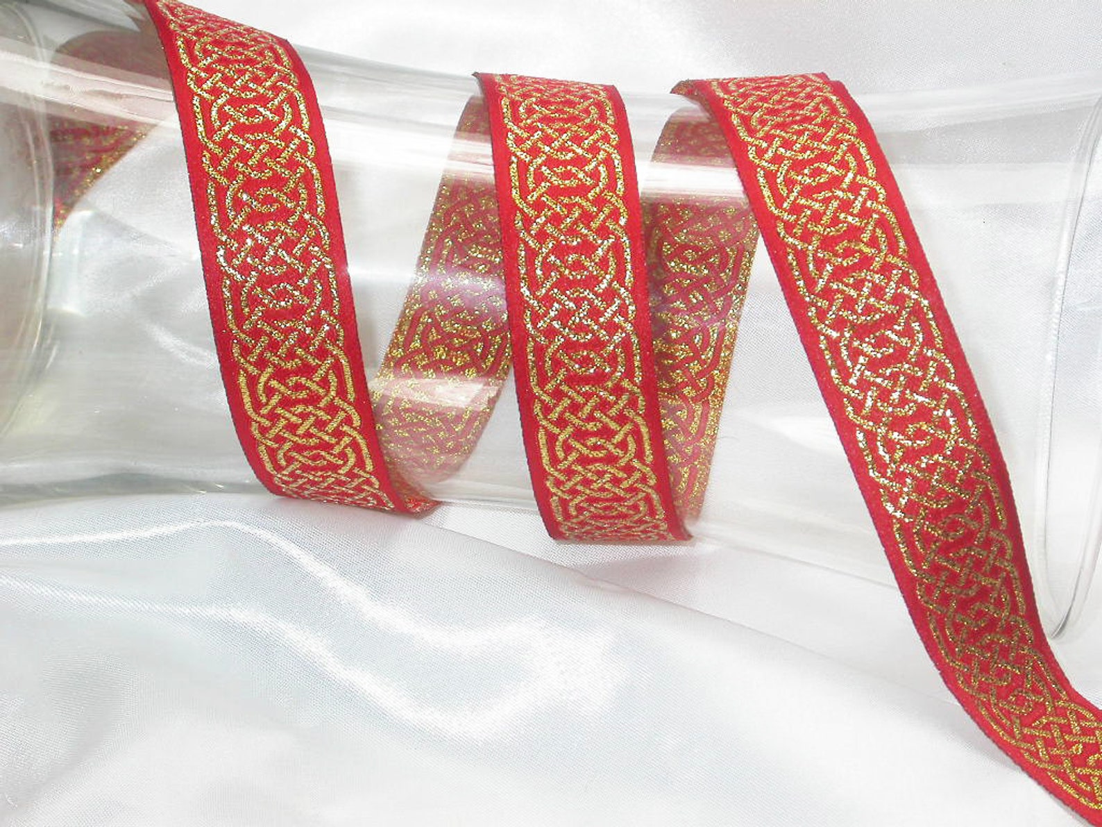Jacquard Ribbon 1" (25MM) Metallic Hex Celtic Lots of Colors - Etsy