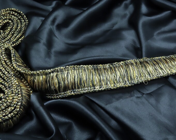 Decorator Looped Fringe 2" (51mm) High End Priced Rust Black Tan & Gold ...