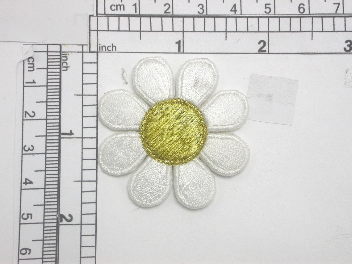 Daisy Patch 1 7/8 47.6mm Iron on Embroidered Applique - Etsy