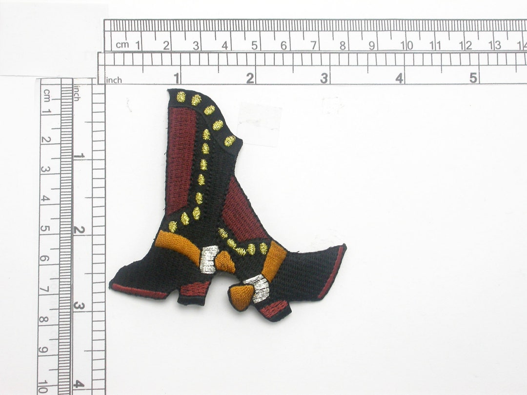 Cowboy Boots Patch Iron on Embroidered Applique - Etsy