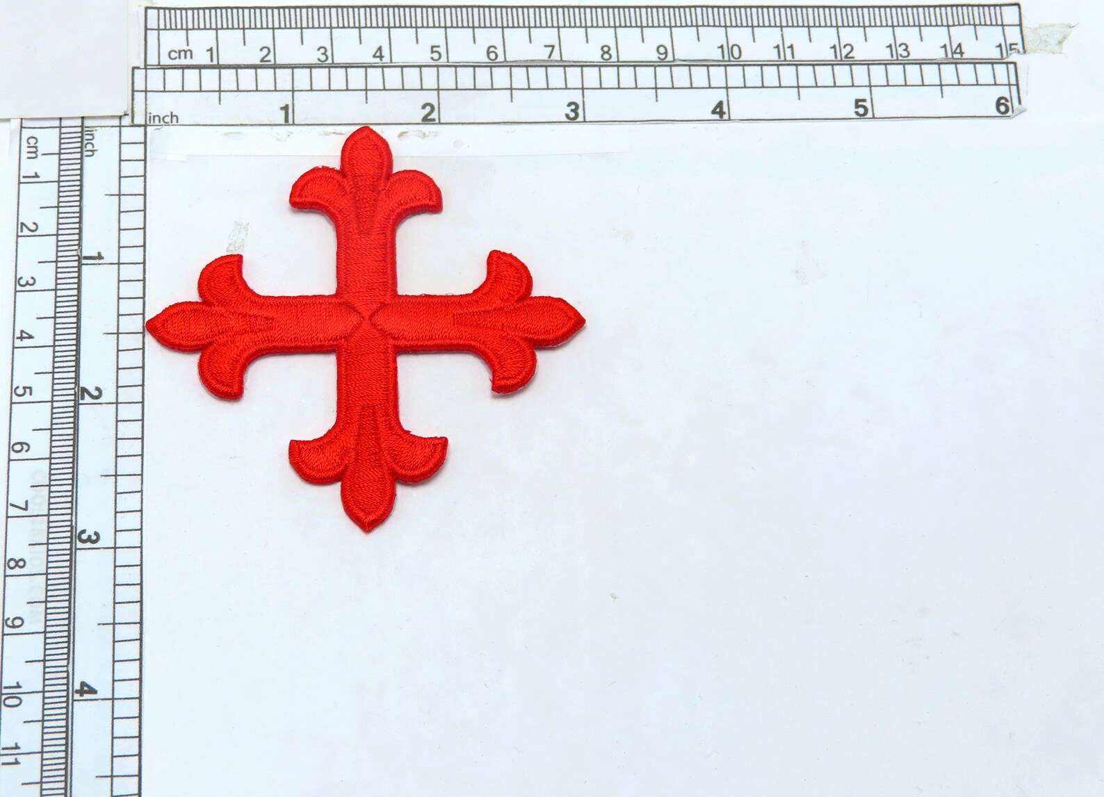 Latin Equal Cross 3" (75mm) Iron on Patch Applique - *colors* 2 Pack ...
