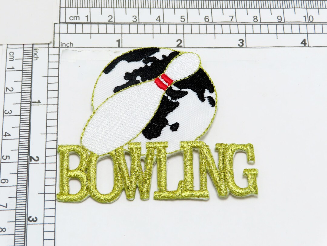 Bowling World Ten Pin Iron on Embroidered Patch Measures 3 1/8" Across ...