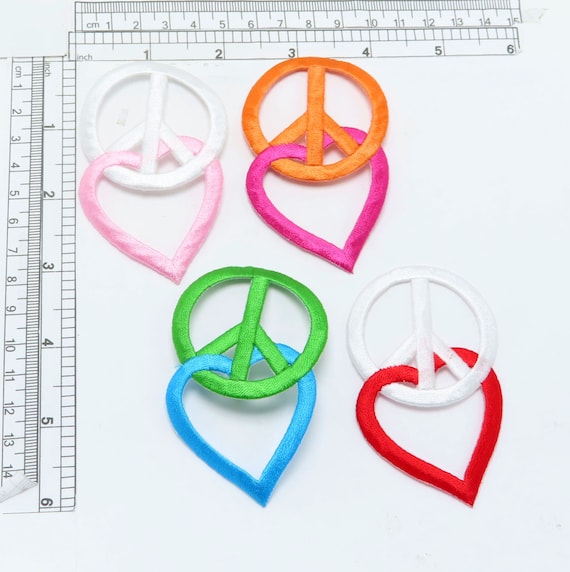 Peace Sign and Love Applique Iron on Patch 3 X 1 | Etsy