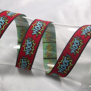 Jacquard Ribbon 15/16" (24mm) WOOF Cartoon Comic Design per Yard - Etsy