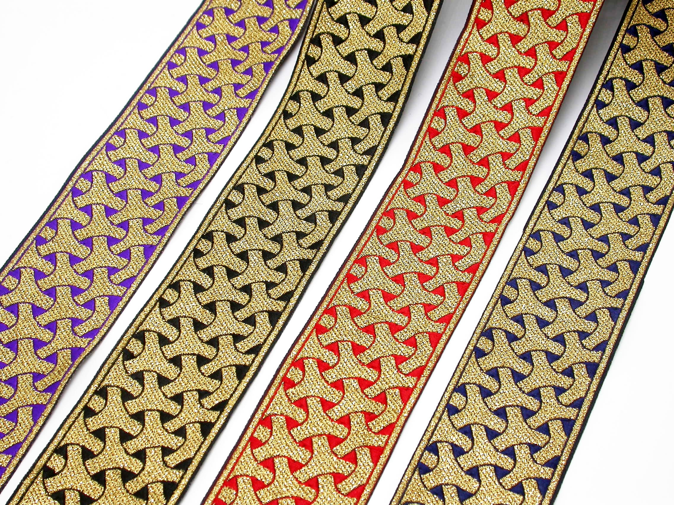 2" Wishbone Jacquard Border Woven Ribbon (50mm) 3 Yards & Up - Etsy