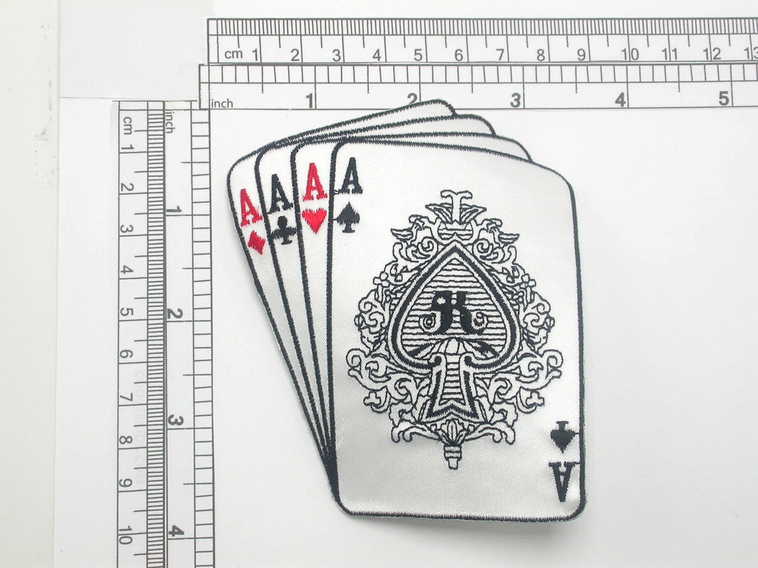 Poker Patch Aces Four of a Kind Iron on Embroidered Applique - Etsy