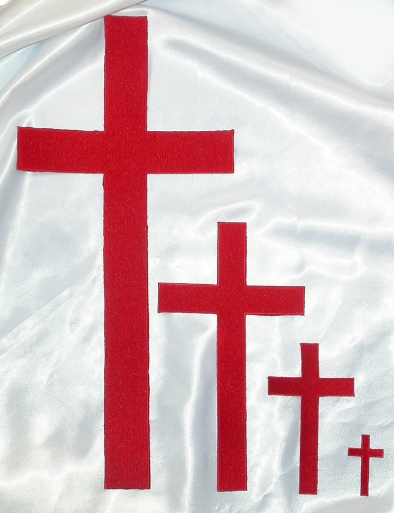 Red Cross Iron on Patch Applique - Standard Cross 4 Sizes Fully ...