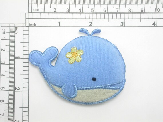 Blue Whale Patch Iron on Patch Applique Puffy 3D Measures 2 - Etsy