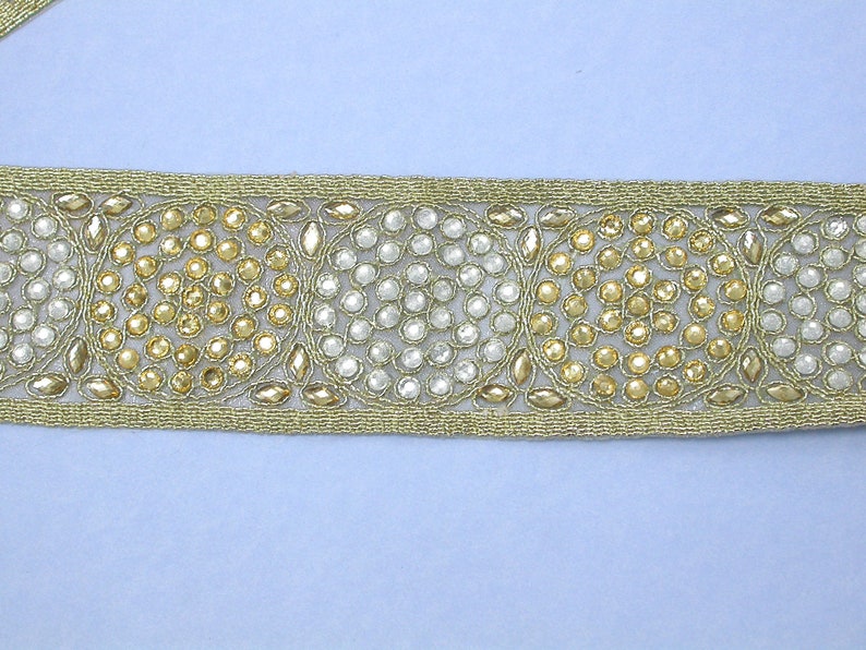 Sparkly Beaded Costume Border Trim Embroidered 2 3/8 | Etsy