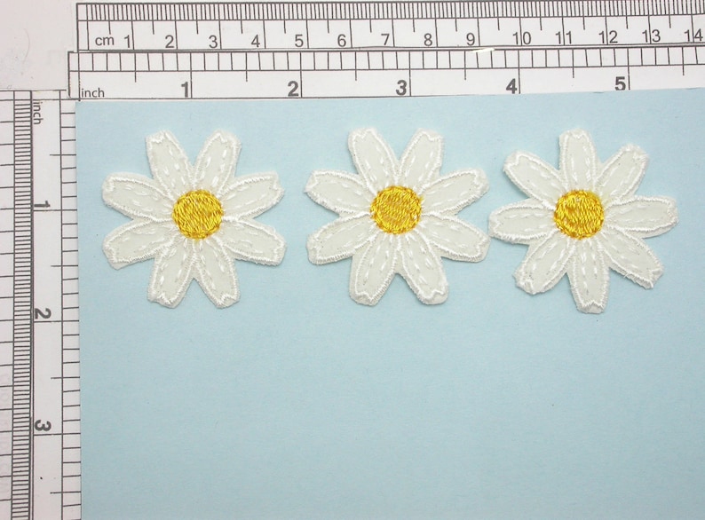 Daisy Applique 3 Pack Iron on Embroidered Patch 1 3/4 X | Etsy
