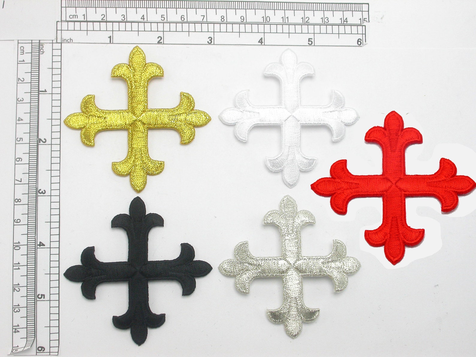 Latin Equal Cross 3 75mm Iron on Patch Applique - Etsy