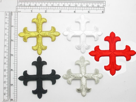 Latin Equal Cross 3 75mm Iron on Patch Applique - Etsy