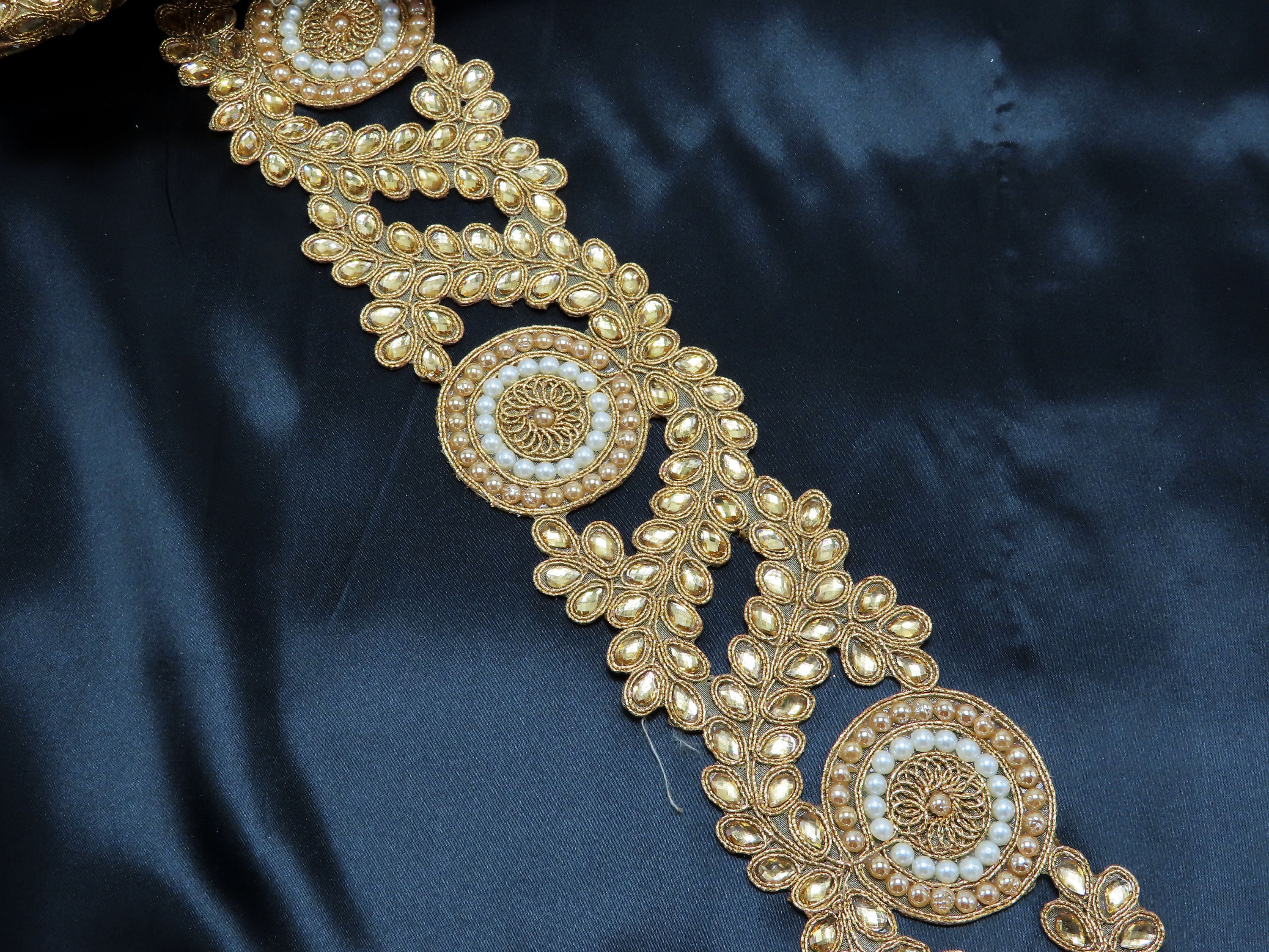 Beaded Border Embroidered 2 3/4 70mm Silver Gold or - Etsy