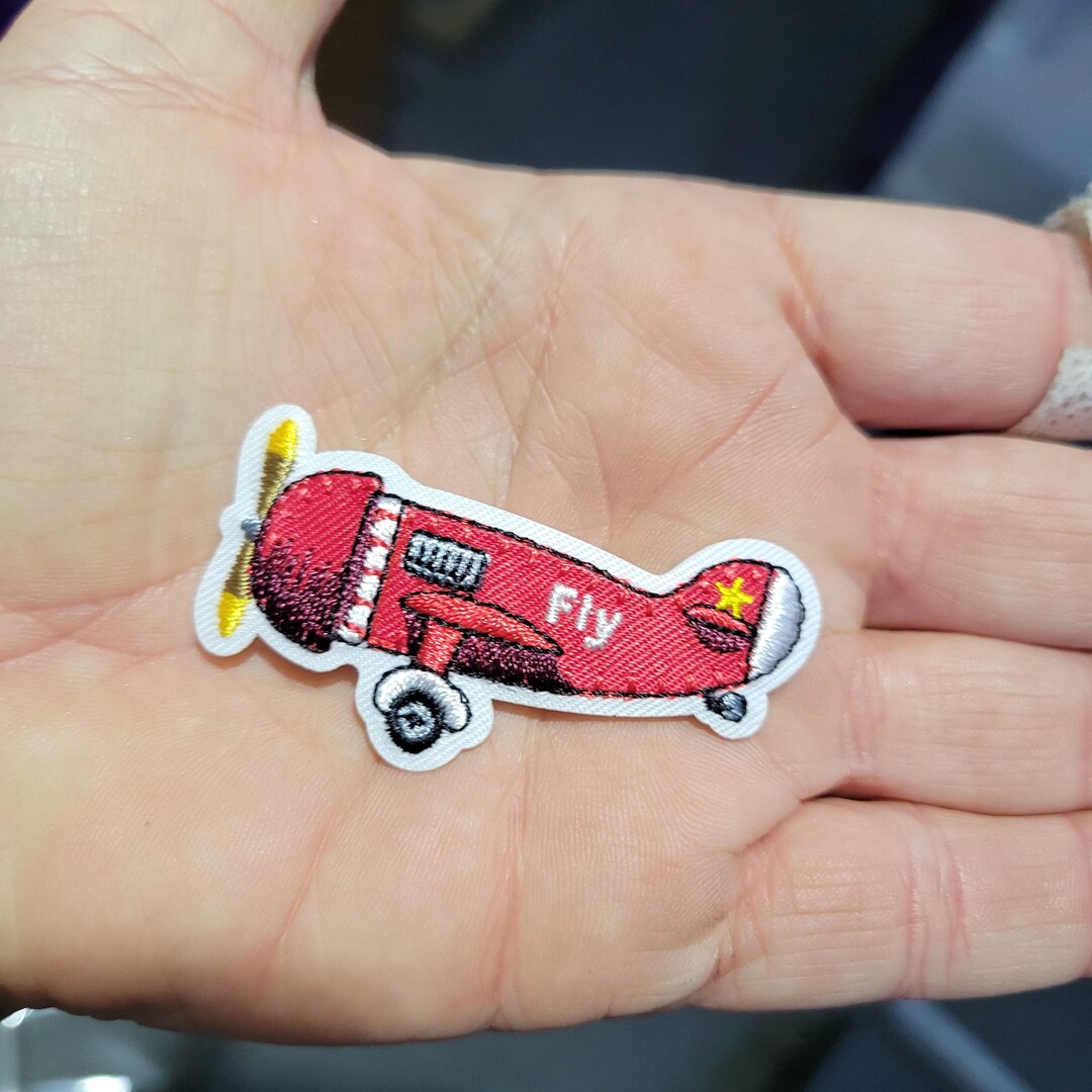 Red Prop Plane Iron on Applique: Biggles Style - Etsy