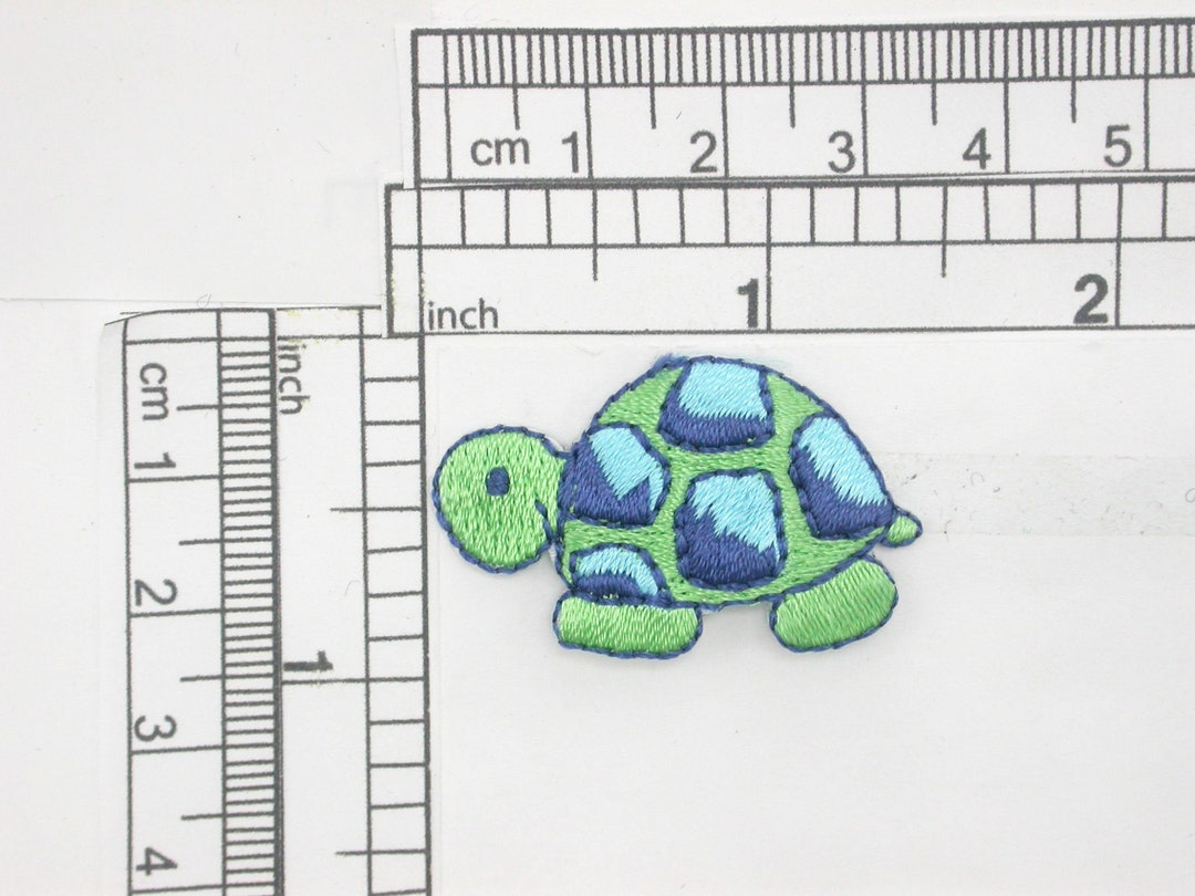 3 X Turtle Patch Blue & Green Iron on Embroidered Applique - Etsy
