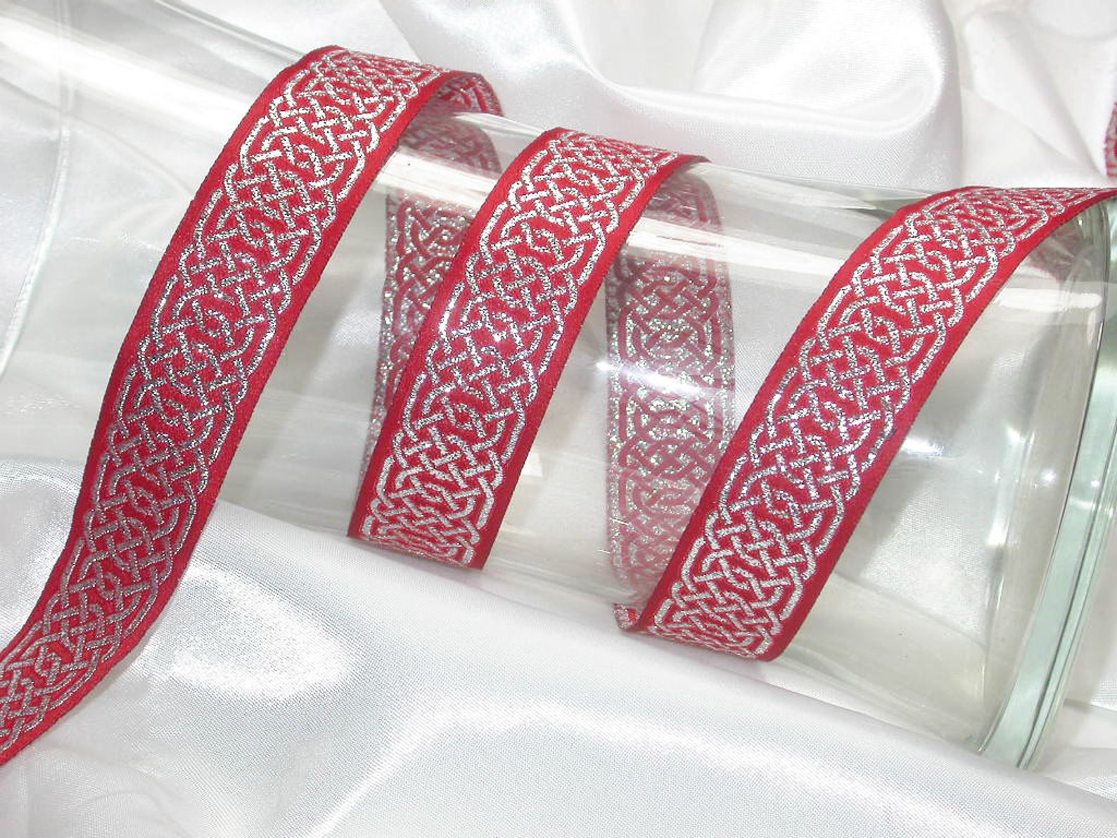 Jacquard Ribbon 1" (25MM) Metallic Hex Celtic Lots of Colors - Etsy