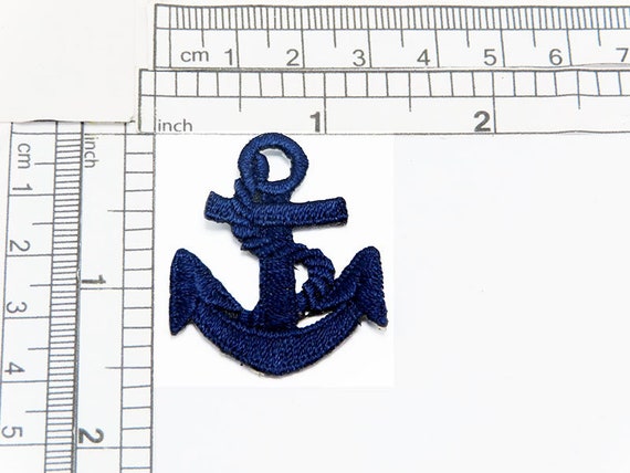 Navy Anchor with Rope Nautical Iron on Applique Fully | Etsy