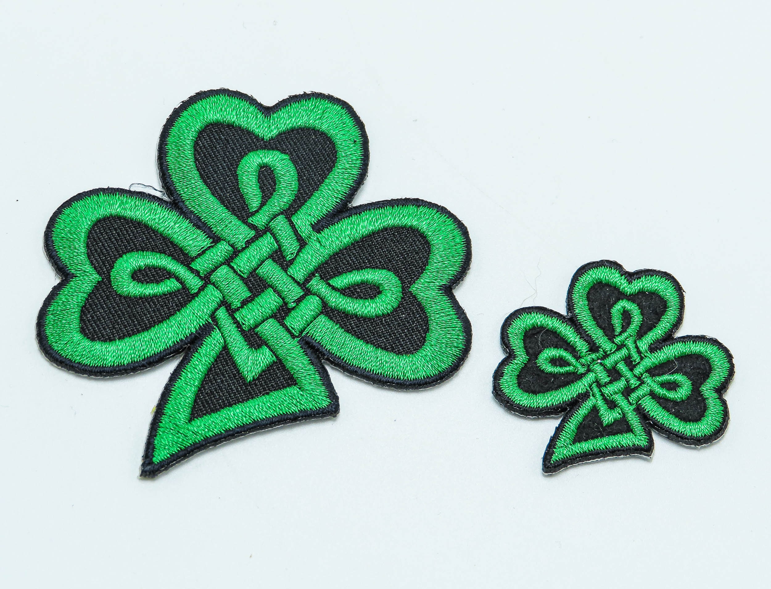 Shamrock Celtic Iron on Patch Applique Embroidered Bold St Patricks St ...