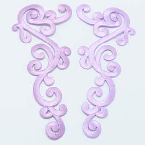 Lilac Swirl Patch 8" Iron on Embroidered Applique - Large Decorative ...