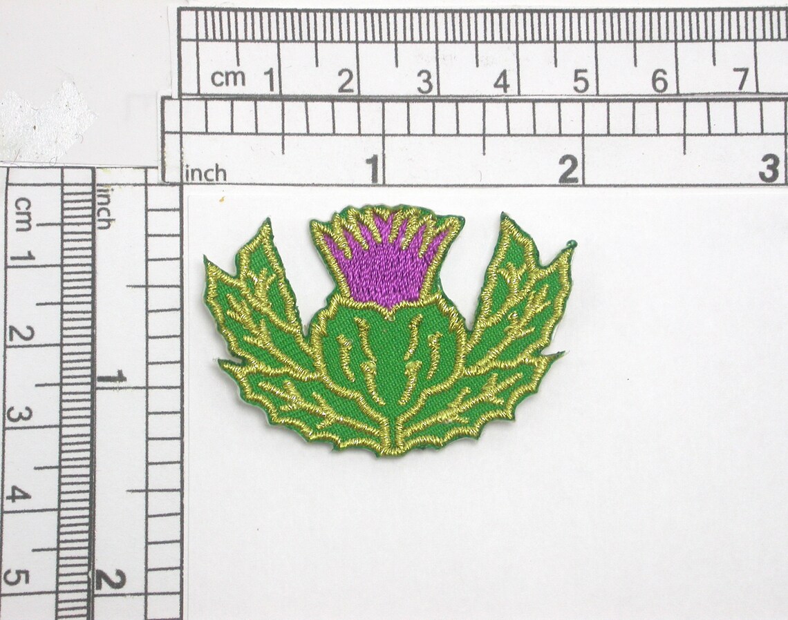 Thistle Patch Scottish Highland 1 1/4" High Embroidered Iron on ...