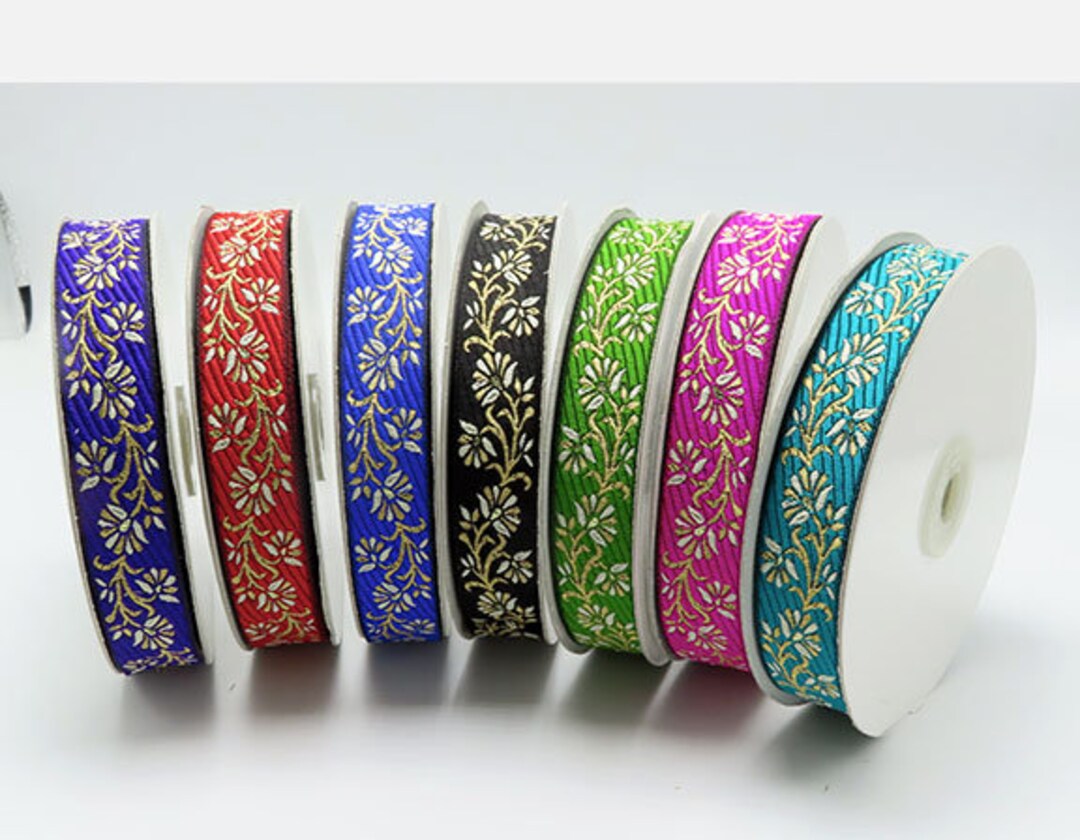 Jacquard Ribbon 1" 25mm Jasmine 3 Yards & Up - Etsy