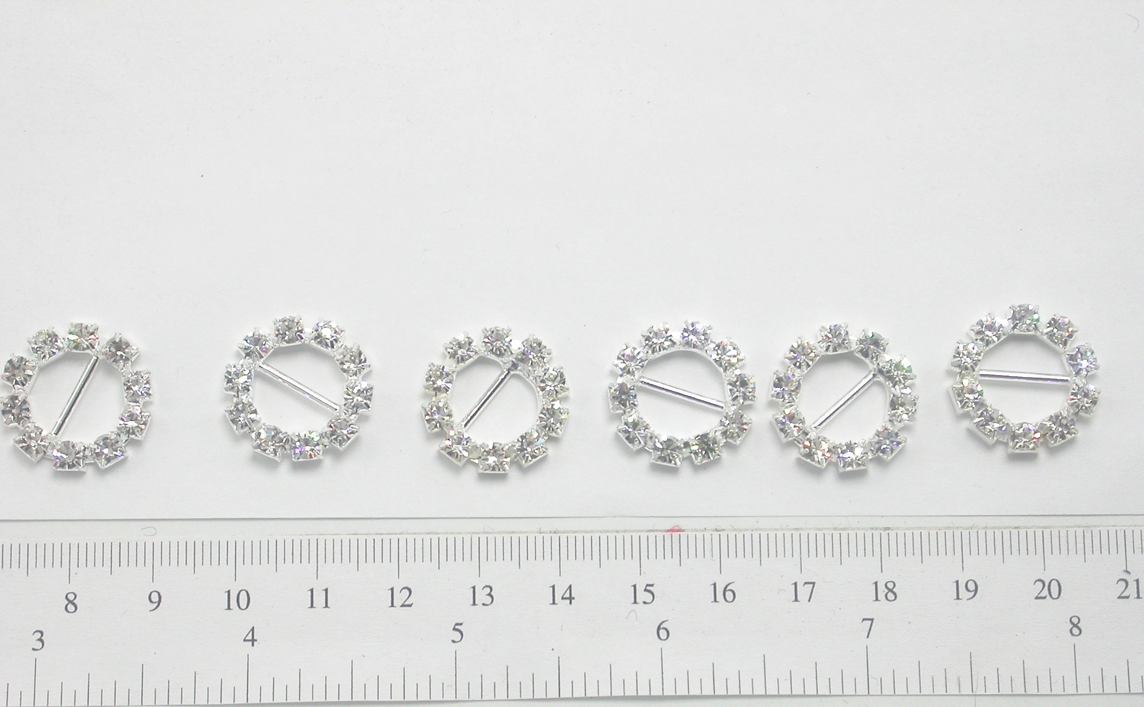 Mini Slide Buckles With Crystal Rhinestones Ribbon Sliders - Etsy