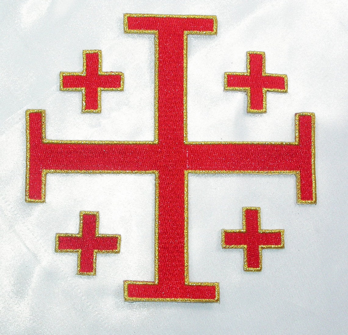 Jerusalem Cross Iron on Patch – Embroidered Applique, 5 Part Set - Etsy