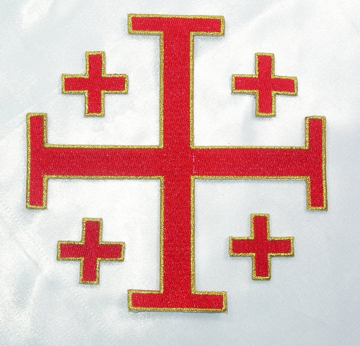 Jerusalem Cross Iron on Patch – Embroidered Applique, 5 Part Set - Etsy