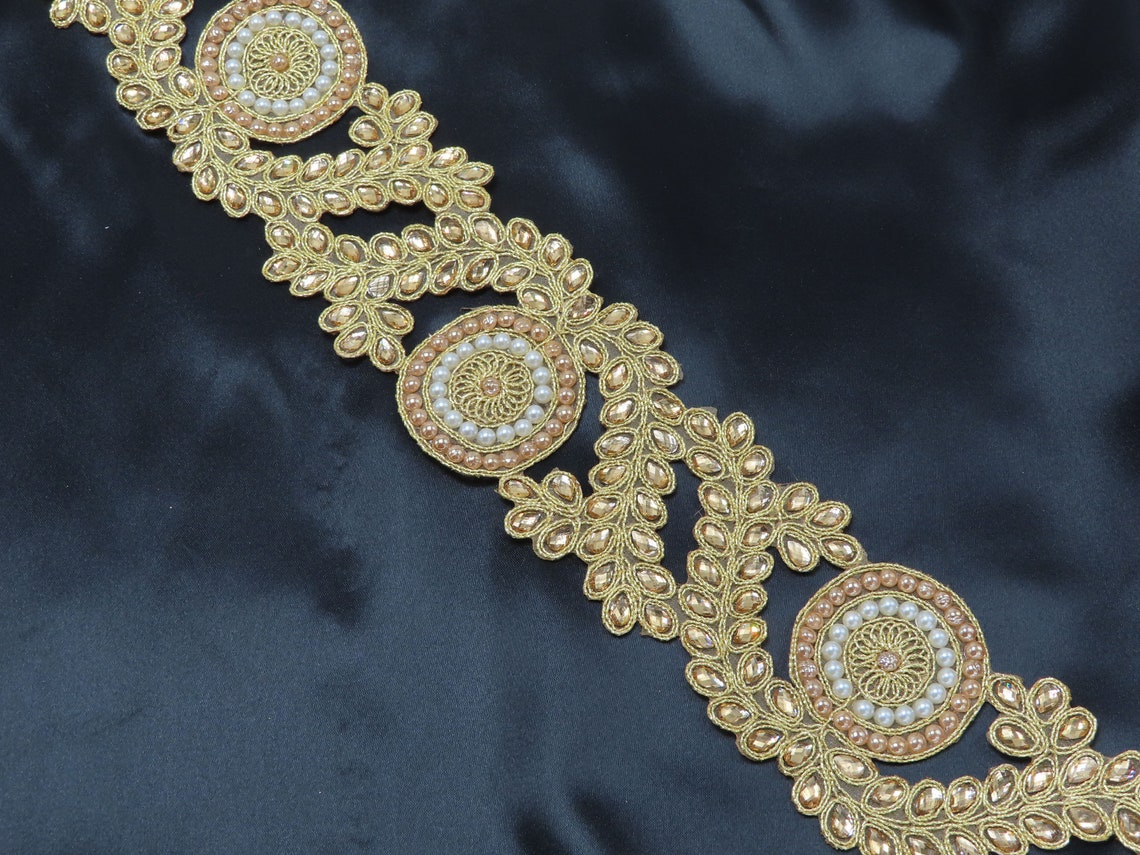 Beaded Border Embroidered 2 3/4 70mm Silver Gold or - Etsy