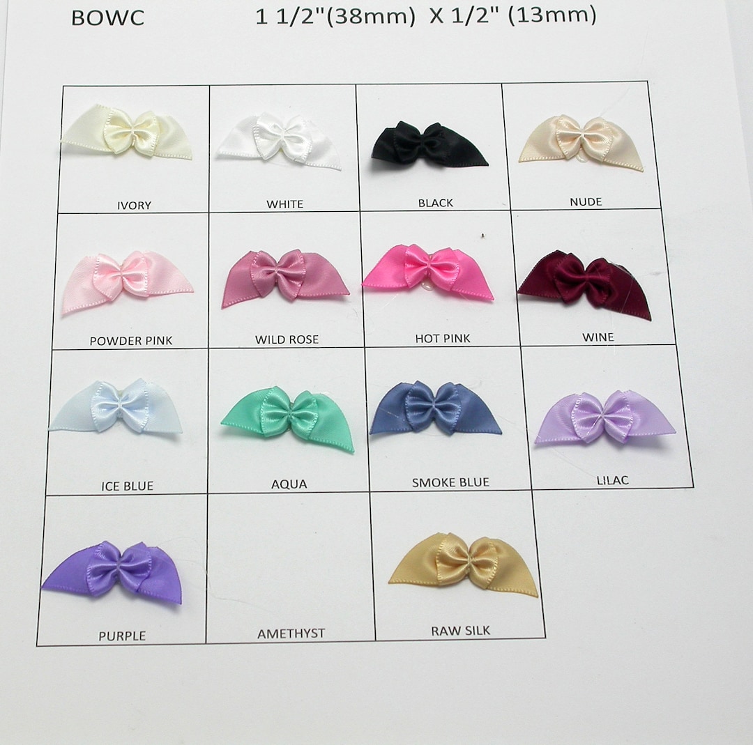 Mini Ribbon Bows Bat Wing *colors* 10 Pack 1 1/2" X 1/2" (38 X 25mm) - Etsy