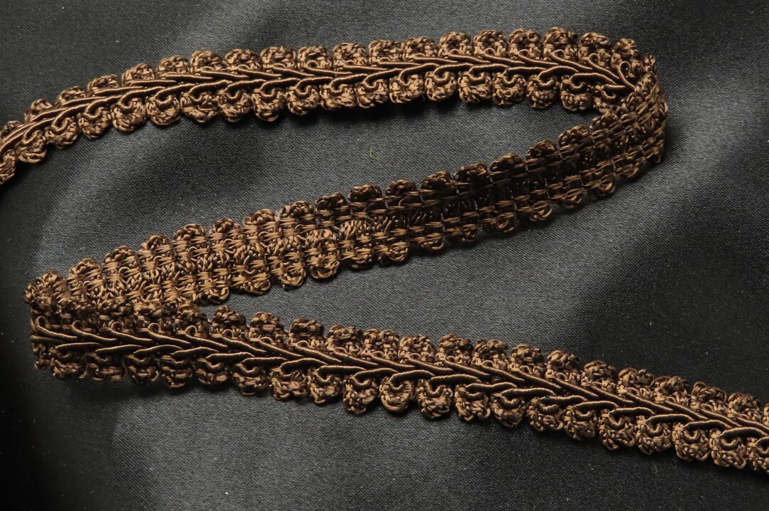 Dark Brown Gimp Braid Trim – 5/8 Inch, Upholstery Sewing Craft (3 ...