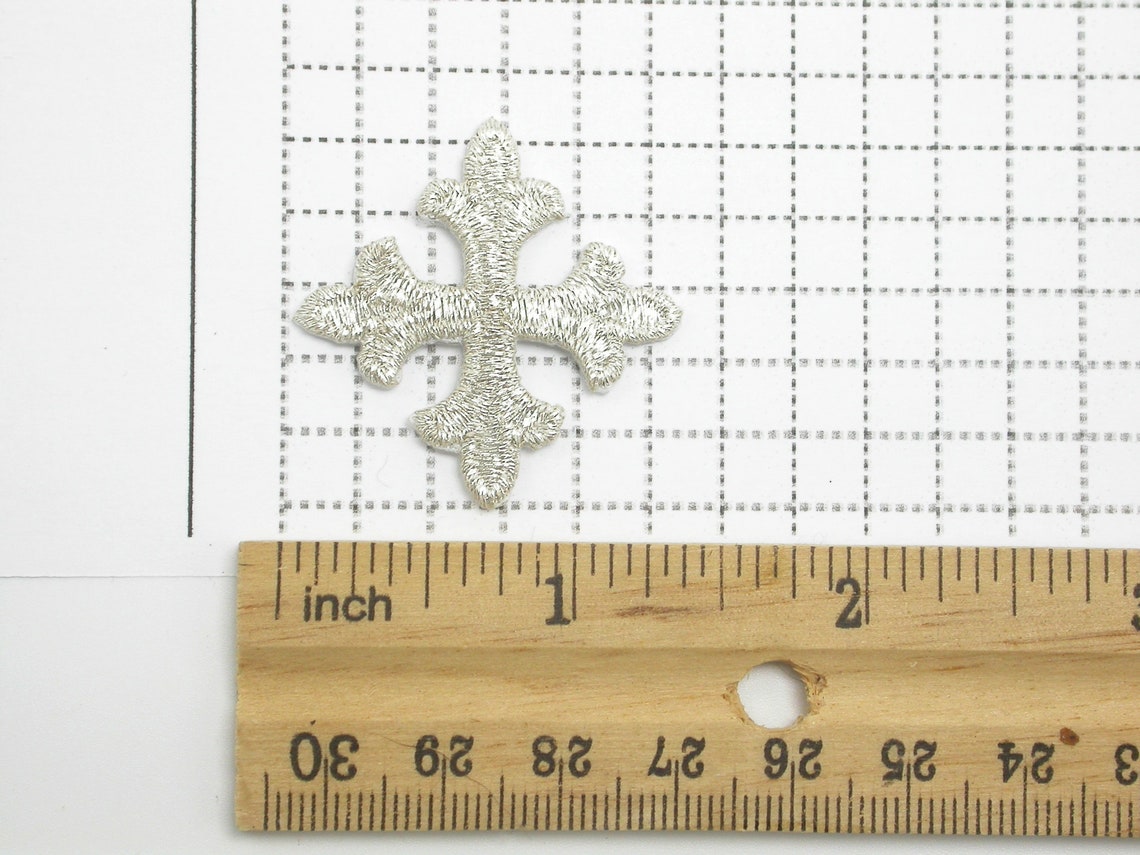 Equal Latin Cross Iron on Patch Applique 1 3/8" (35mm) *colors*. 2 Pack ...