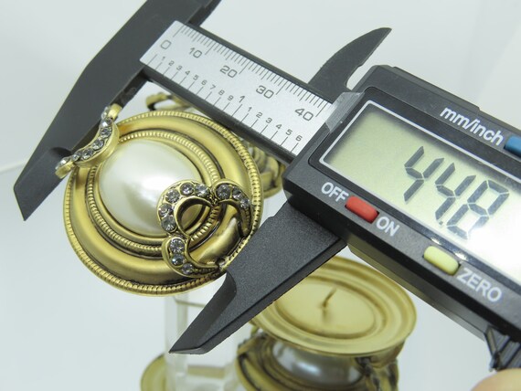 Oval Button 45mm X 38mm Shank Metal Rhinestone Faux Pearl | Etsy