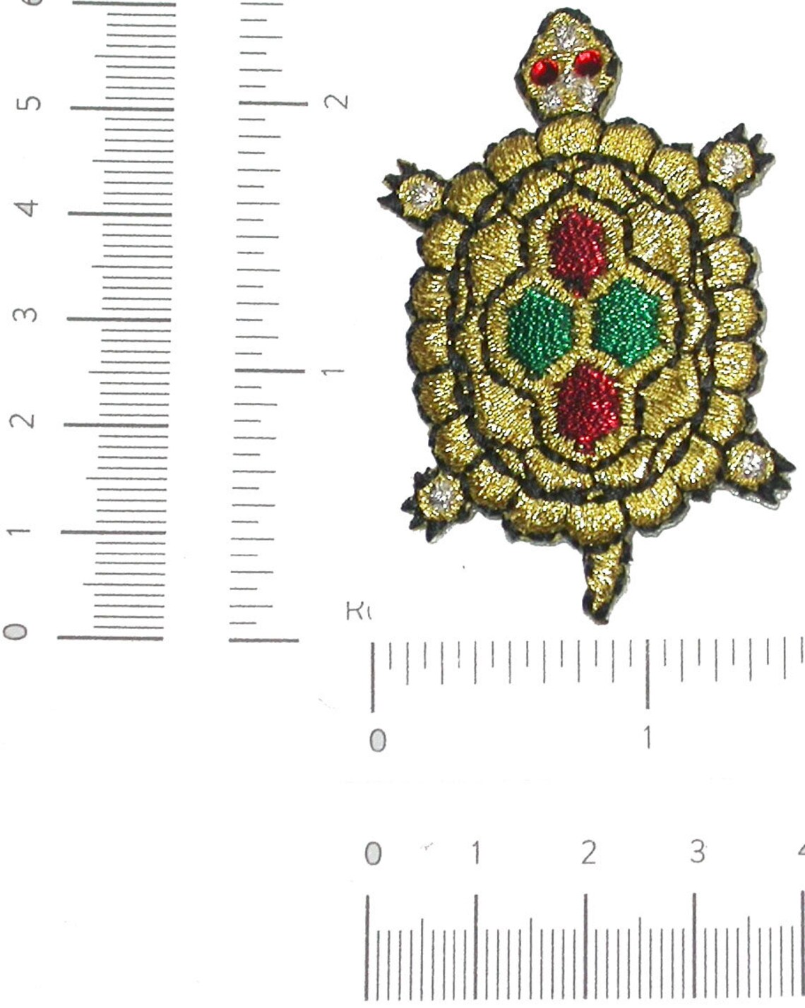 Turtle Tortoise Patch Gem Eye Embroidered Iron on Measures 2 - Etsy