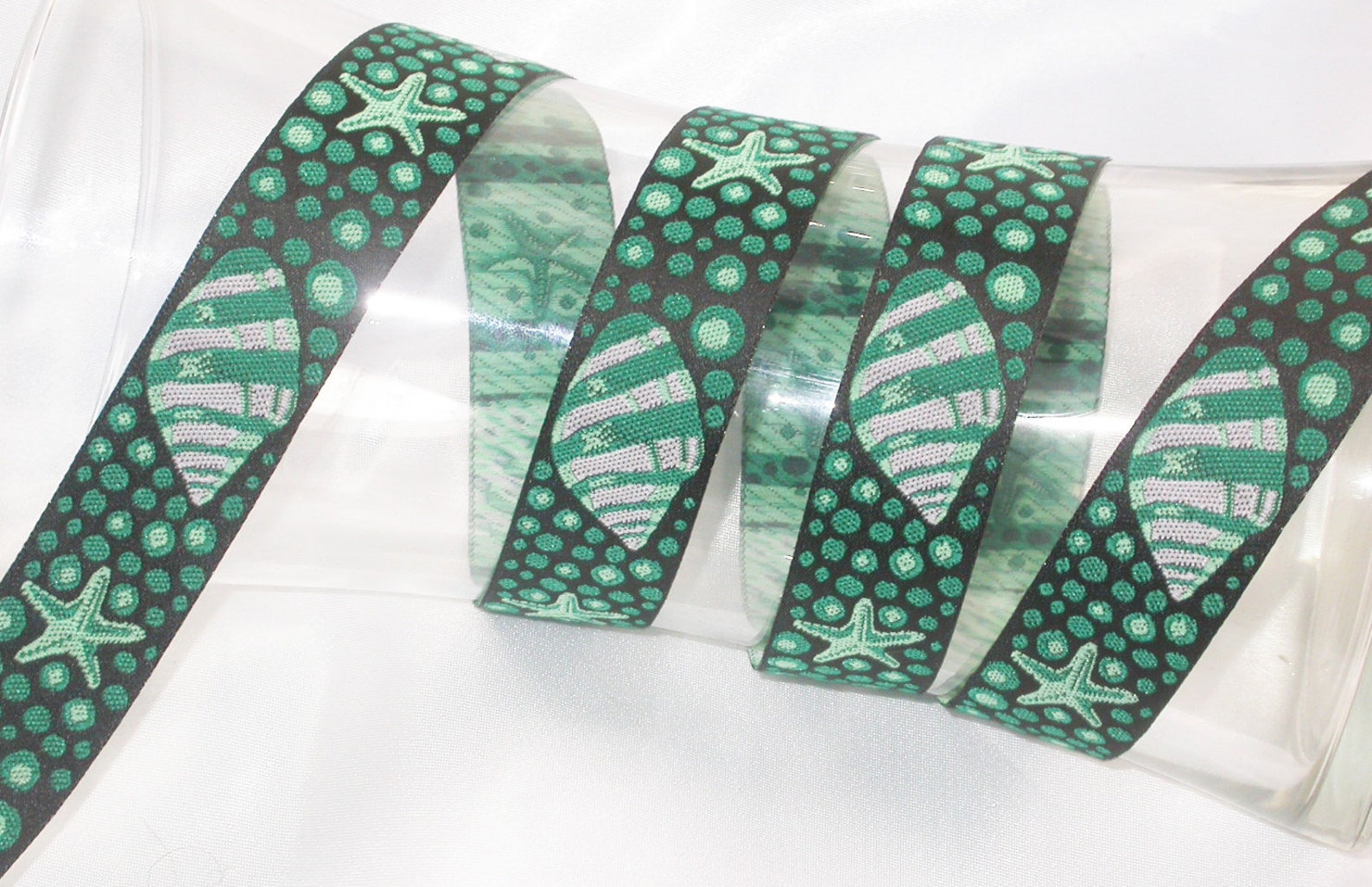 Jacquard Ribbon 1 25mm Exotic Sea Shells Colors 3 - Etsy