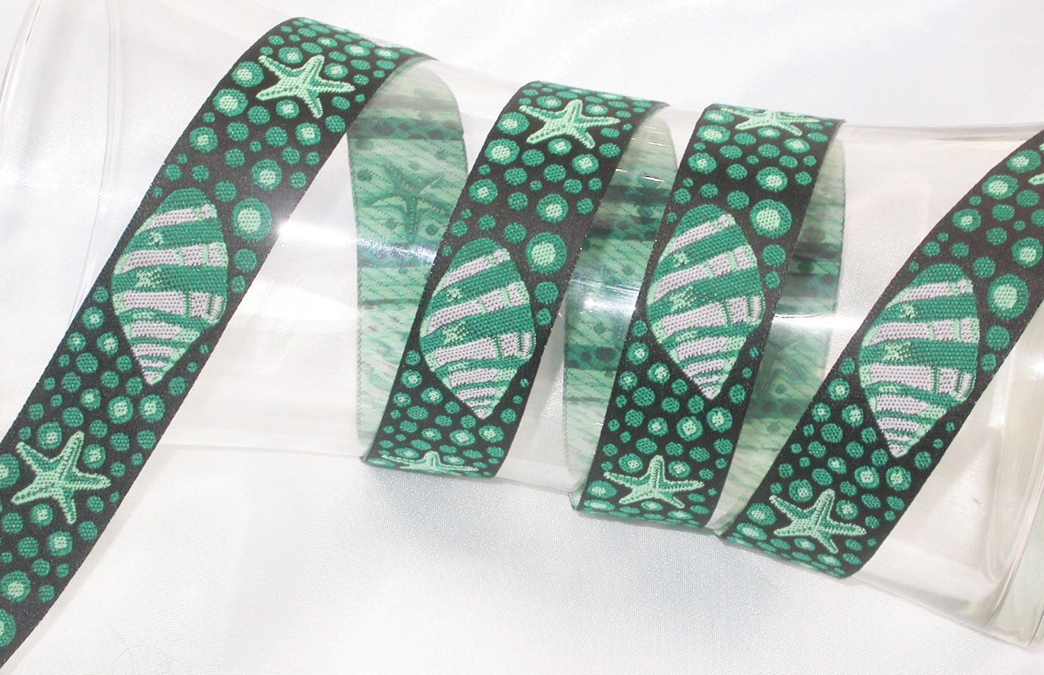 Jacquard Ribbon 1 25mm Exotic Sea Shells Colors 3 - Etsy
