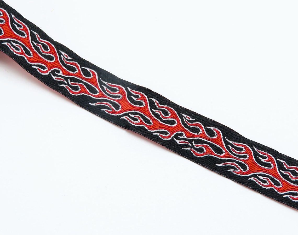 Flames Jacquard Ribbon 1 25MM Flame Design Choice of 6 | Etsy