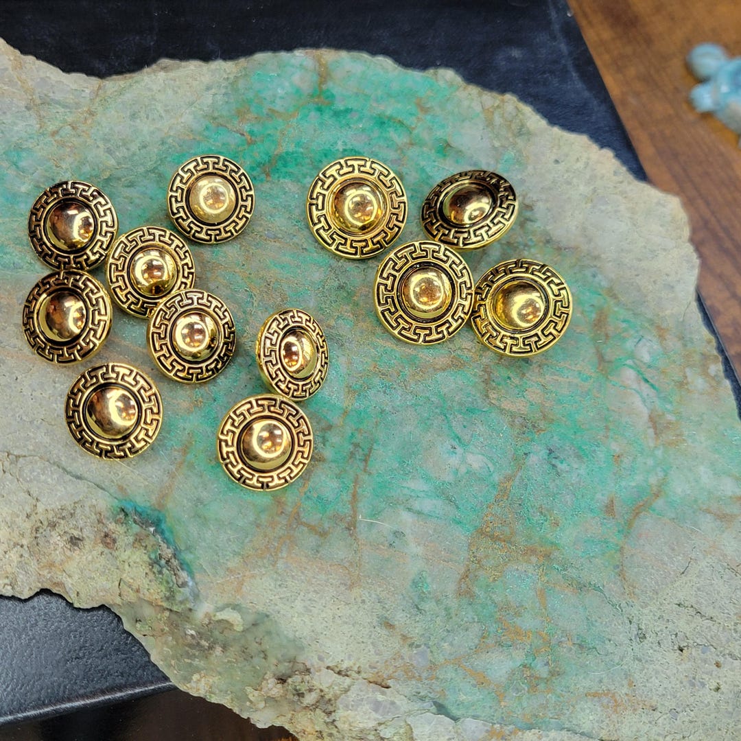 Set of 12 Aztec Sun Round Shank Buttons 2 Sizes 4 Large 8 Smaller - Etsy