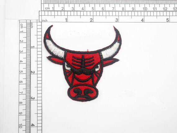 Bull Head Patch Red Iron on Embroidered Applique | Etsy