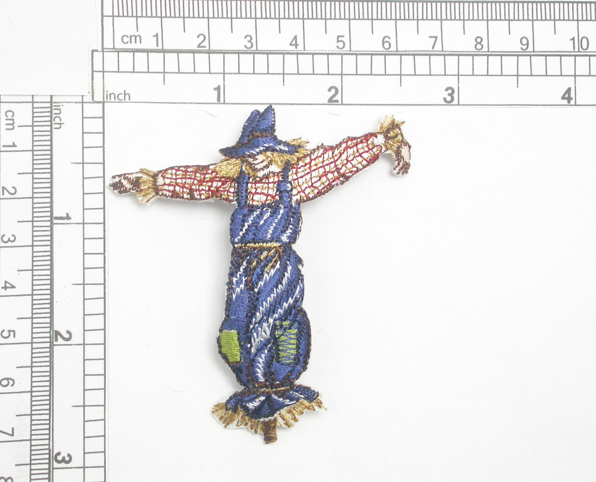 Scarecrow Iron on Embroidered Patch Applique Fully Embroidered Measures ...
