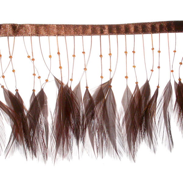 Exotic Feather Beaded Fringe 4 Conso 20's Style Glam | Etsy