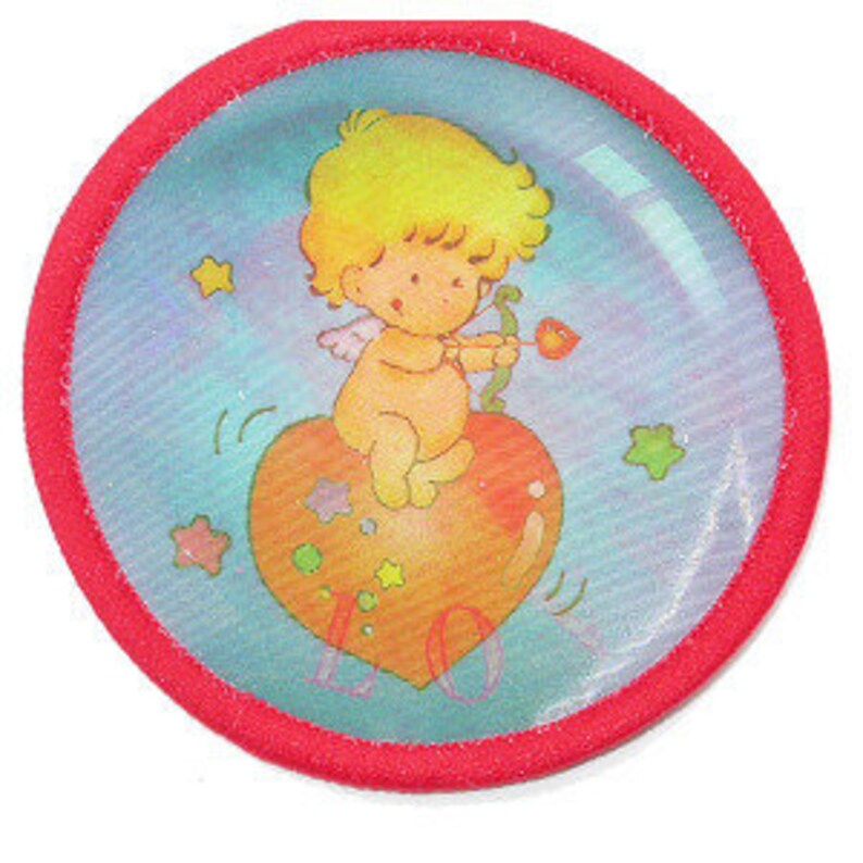 Cupid Holographic Iron on Patch: Changes to Heart (2.5" Circle) - Etsy