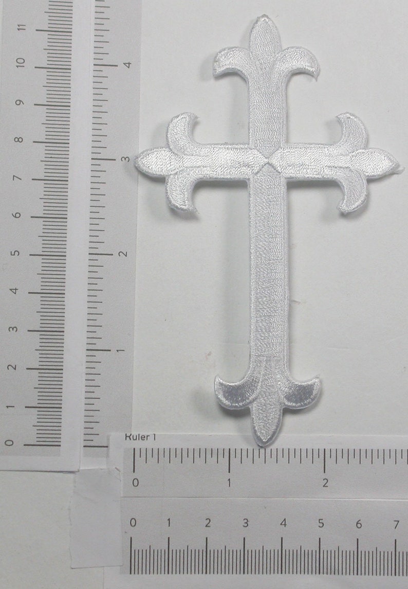 Latin Cross Patch Embroidered Iron On Applique 4 3/4 x | Etsy