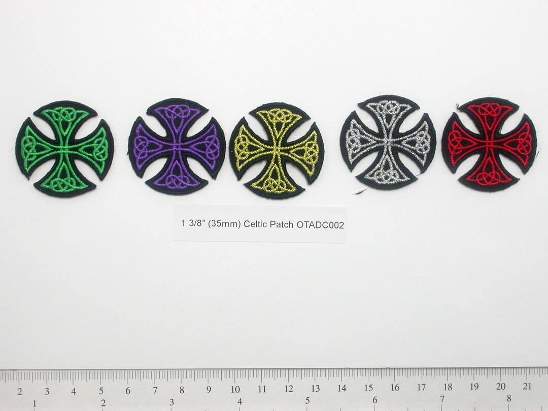 5 X Celtic Symbol Embroidered Iron on Patch Applique Measures 1 3/8 ...