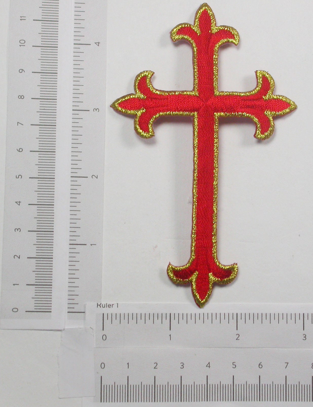Latin Cross Patch Embroidered Iron on Applique 4 3/4 X | Etsy