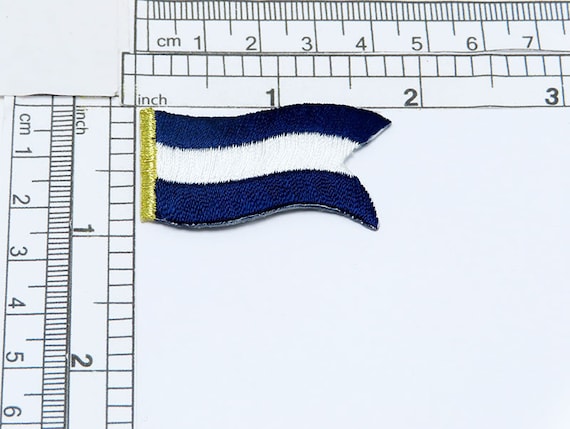 Nautical Flag Blue & White Juliet J Iron on Patch Fully - Etsy