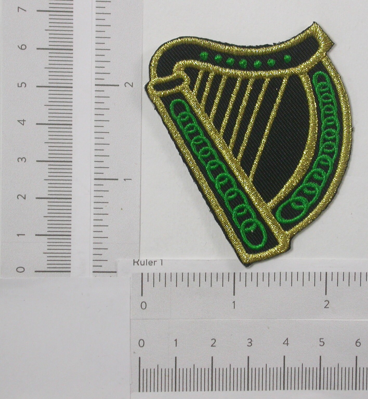 Irish Harp Embroidered Iron on Patch Applique Two Sizes | Etsy