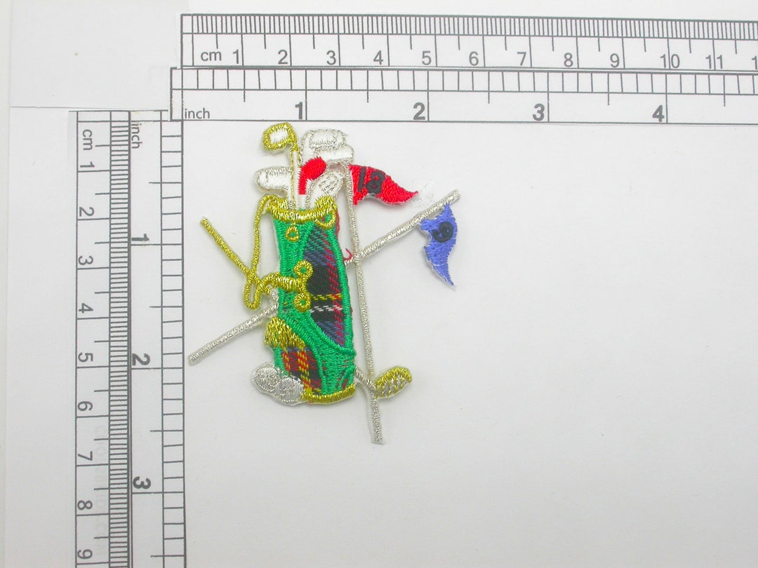 Golf Bag Patch Iron on Embroidered Applique 2 5/8" High X 2 3/8" Wide ...