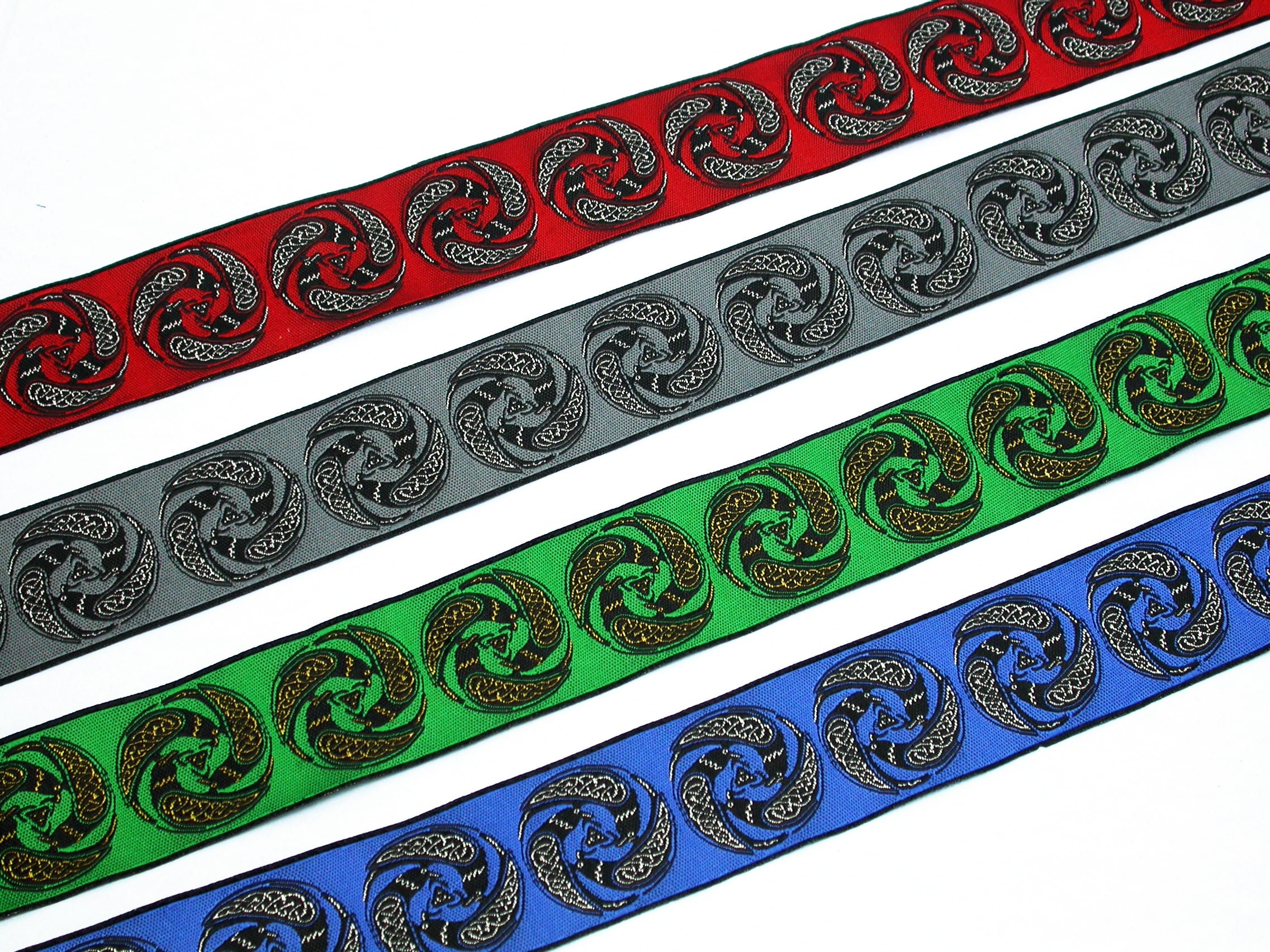Celtic Raven Woven Jacquard Ribbon Border 38mm 1 1/2 3 - Etsy