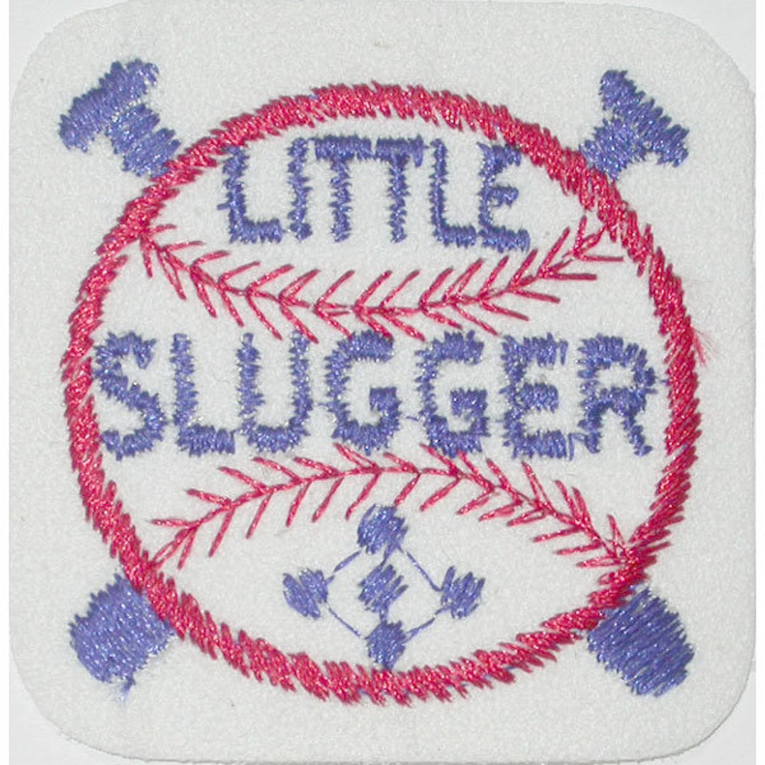 Baseball Little Slugger Batting Iron on Patch Measures 2 1/16" Tall X 2 ...